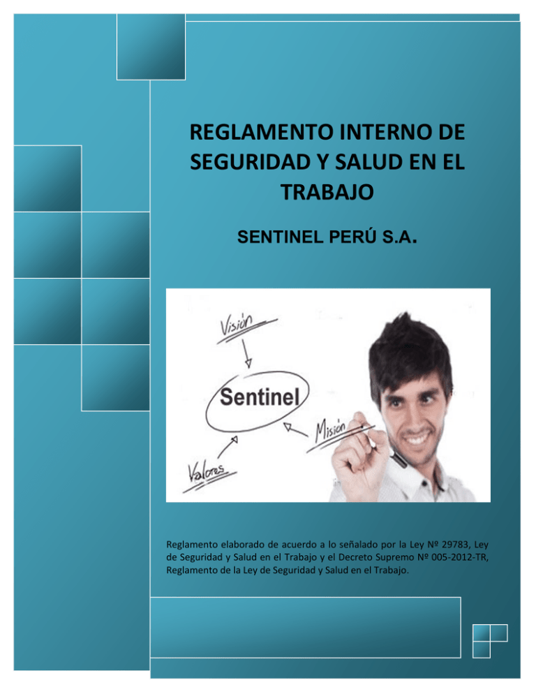 reglamento interno de seguridad y salud en el trabajo