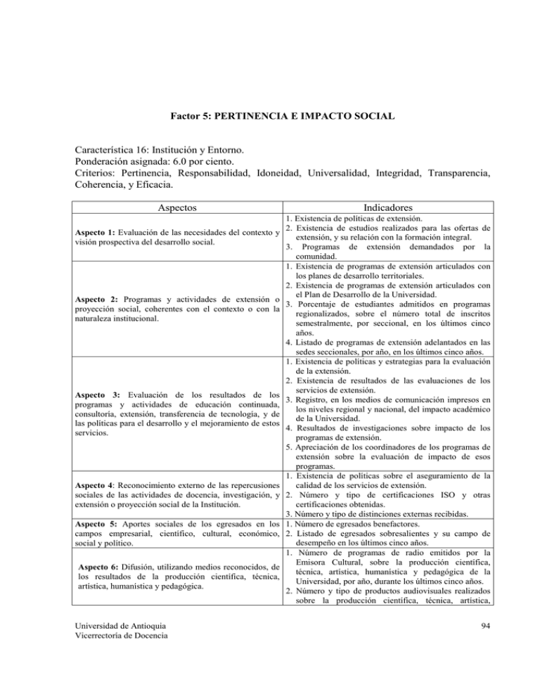 Pertinencia e impacto social