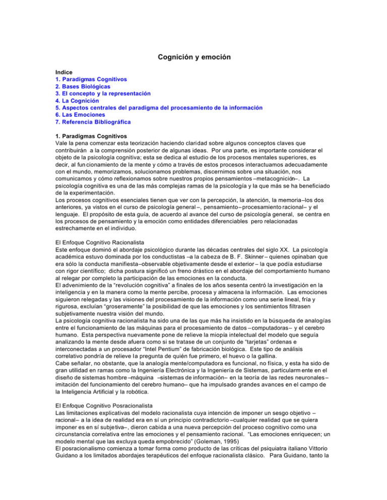 Cognición y emoción