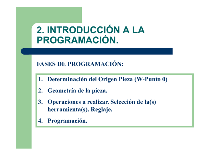 2. INTRODUCCIÓN A LA PROGRAMACIÓN.