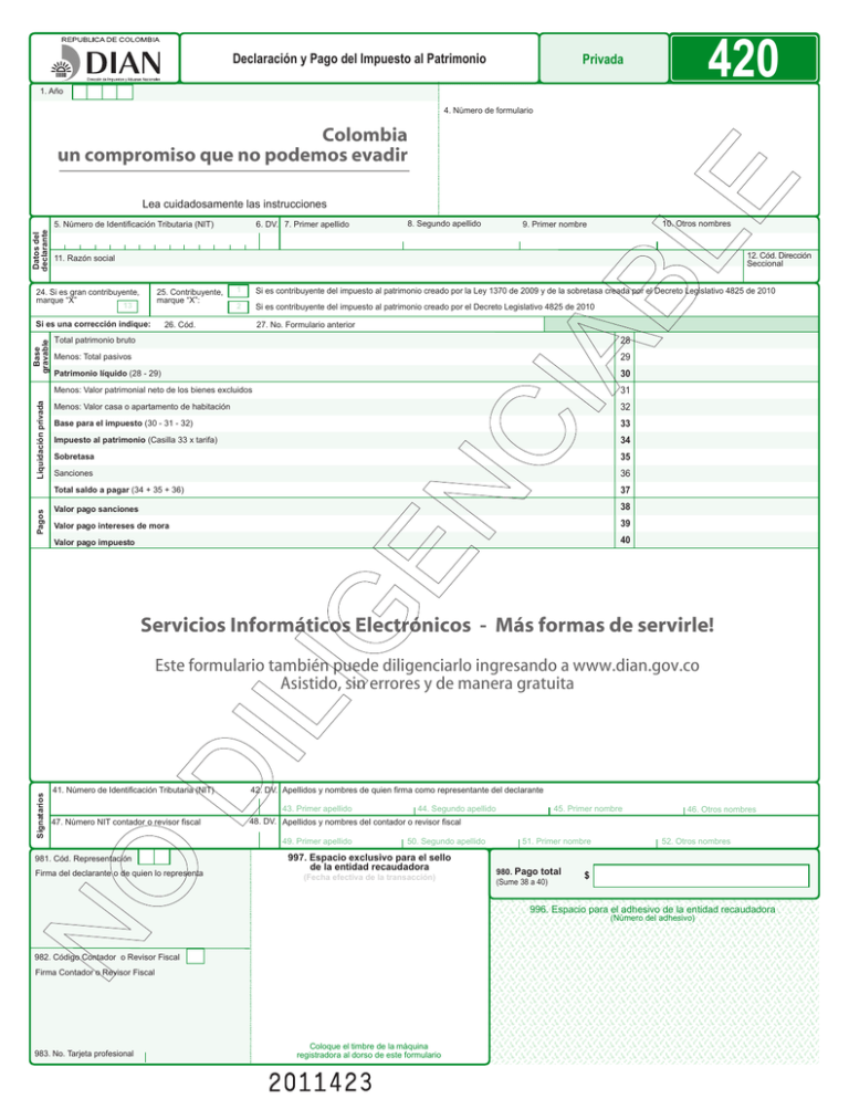 Formulario 420