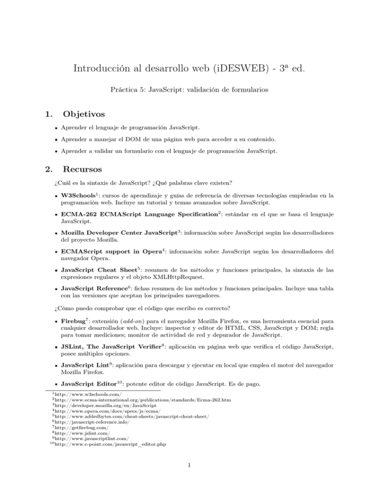 Introducción al desarrollo web (iDESWEB) - 3a ed.