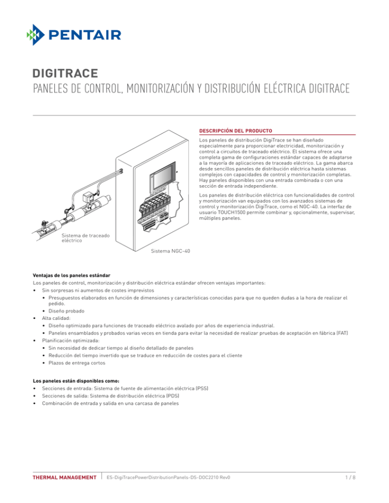 paneles de control, monitorización y distribución eléctrica digitrace