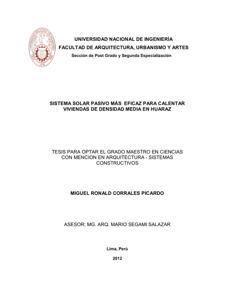 universidad nacional de ingeniería facultad de arquitectura