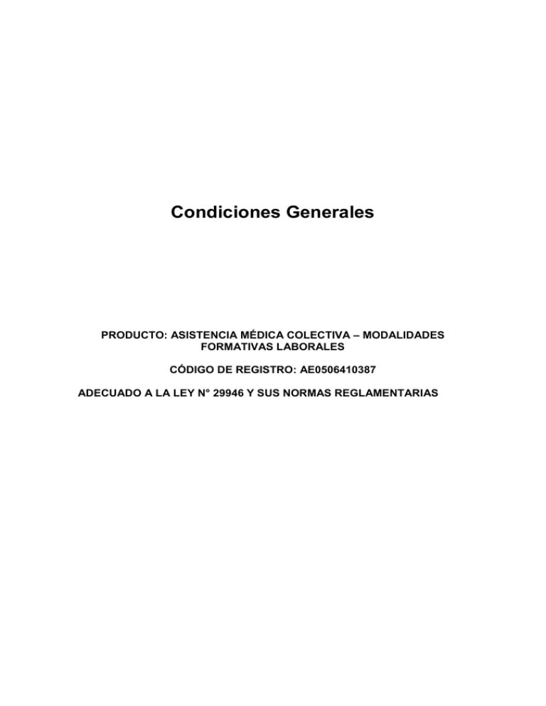 Condiciones Generales