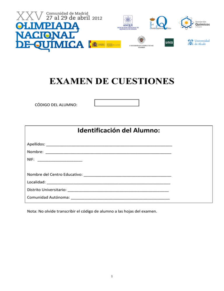 Examen de Cuestiones
