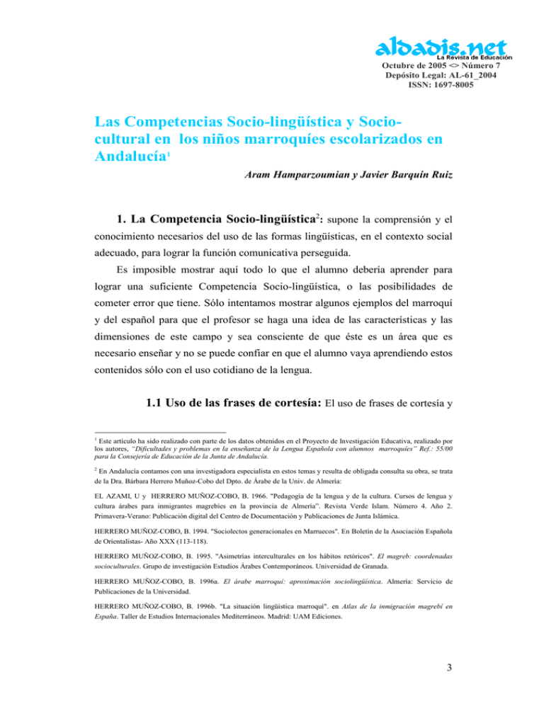 Las Competencias Socio-lingüística y Socio