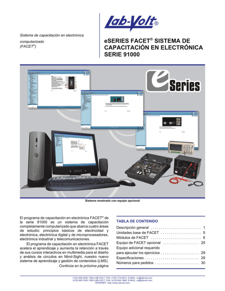 Sistema de capacitación en electrónica computarizado - Lab-Volt