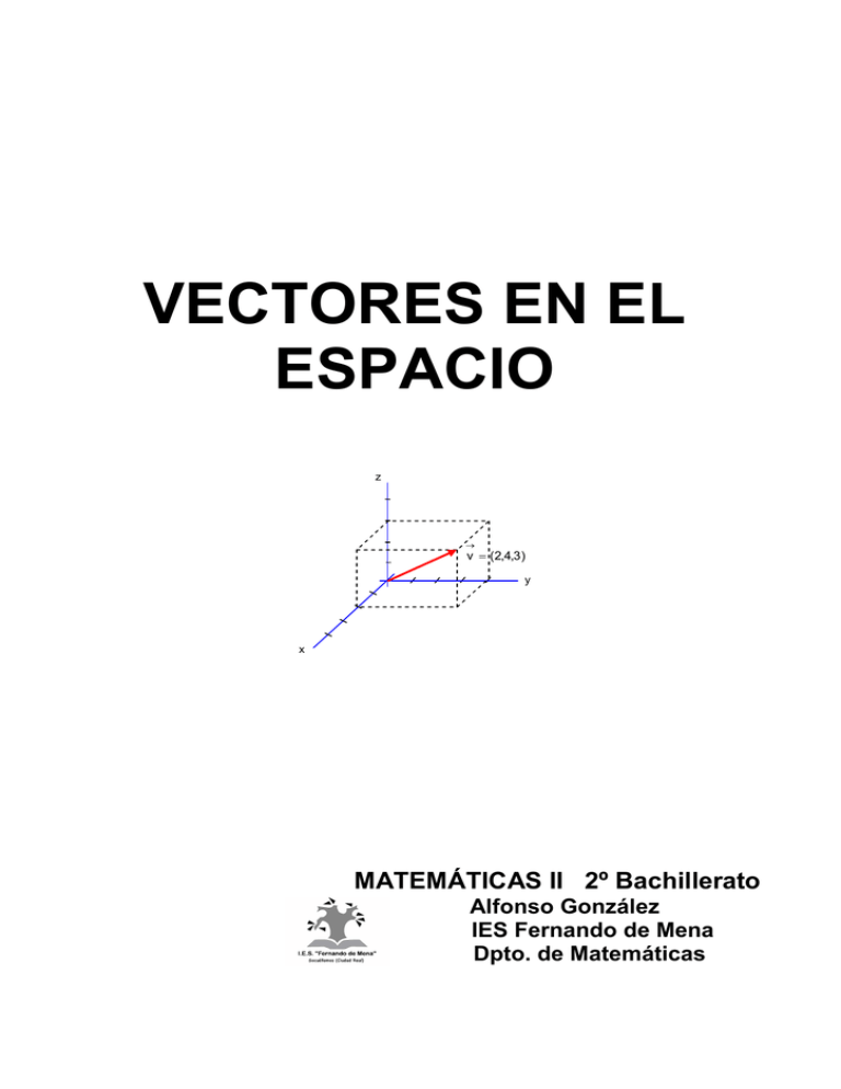 Vectores En El Espacio Página Web De Alfonso González