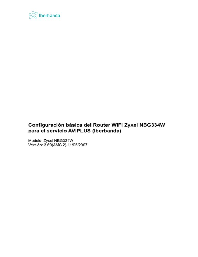 Configuración básica del Router WIFI Zyxel NBG334W
