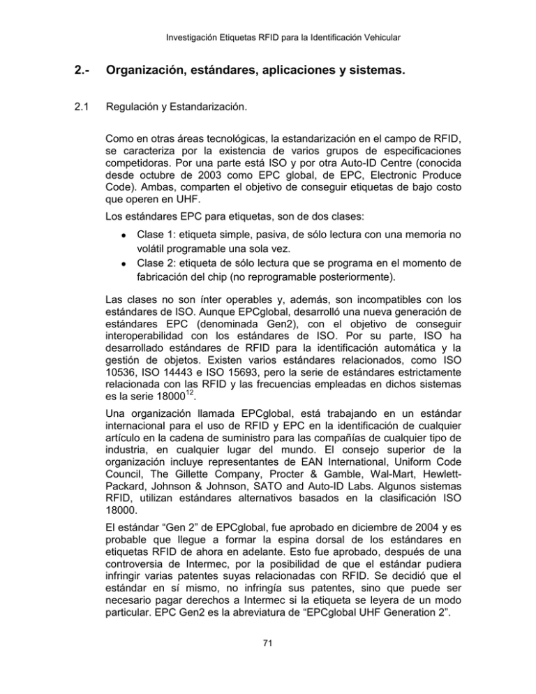 investigación de sistemas basados en etiquetas rfid para la