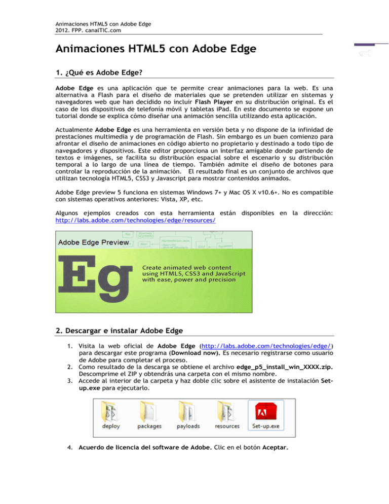 Animaciones HTML5 con Adobe Edge