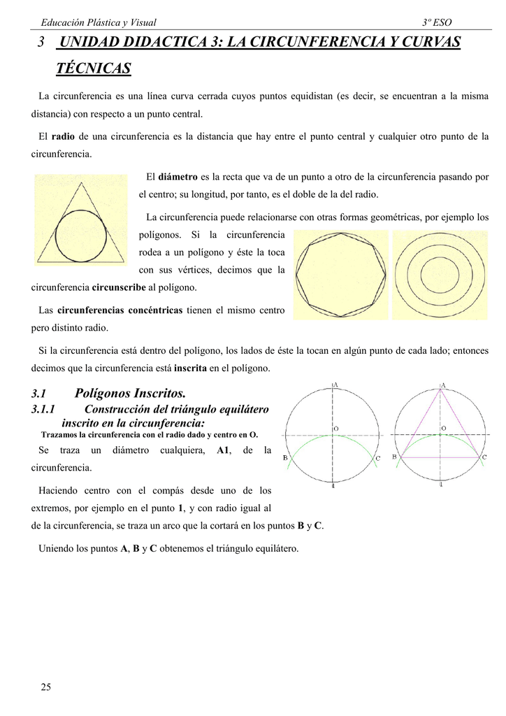 la circunferencia y curvas técnicas