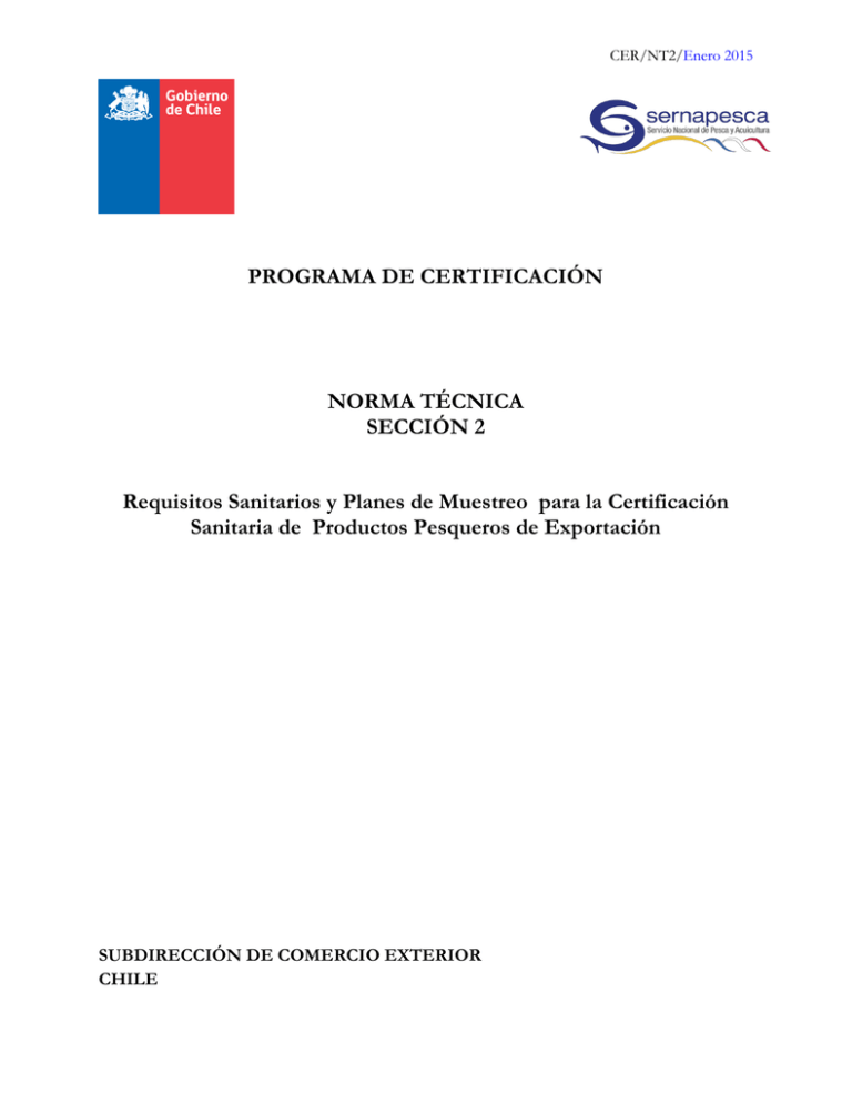 PROGRAMA DE CERTIFICACIÓN NORMA TÉCNICA