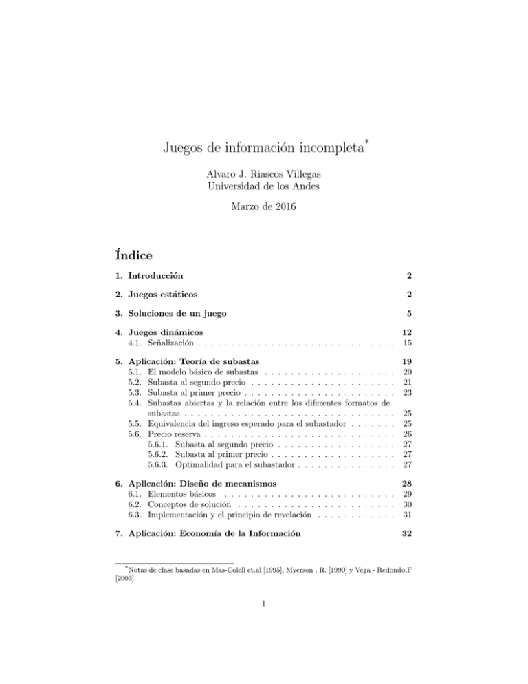 Notas 4 Juegos de Informacion Incompleta