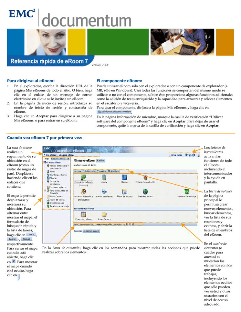 Para dirigirse al eRoom