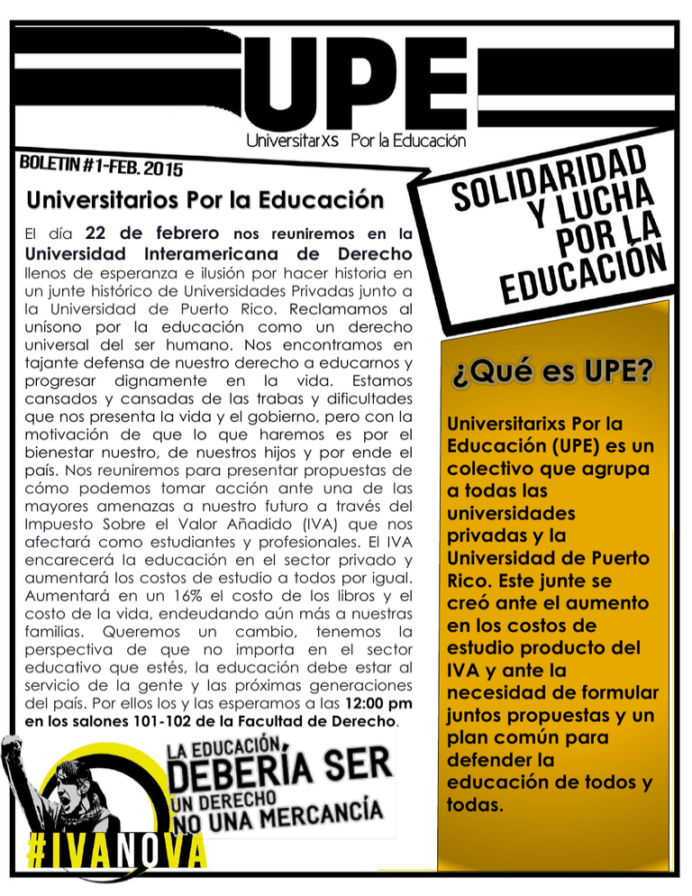 ¿Qué es UPE?