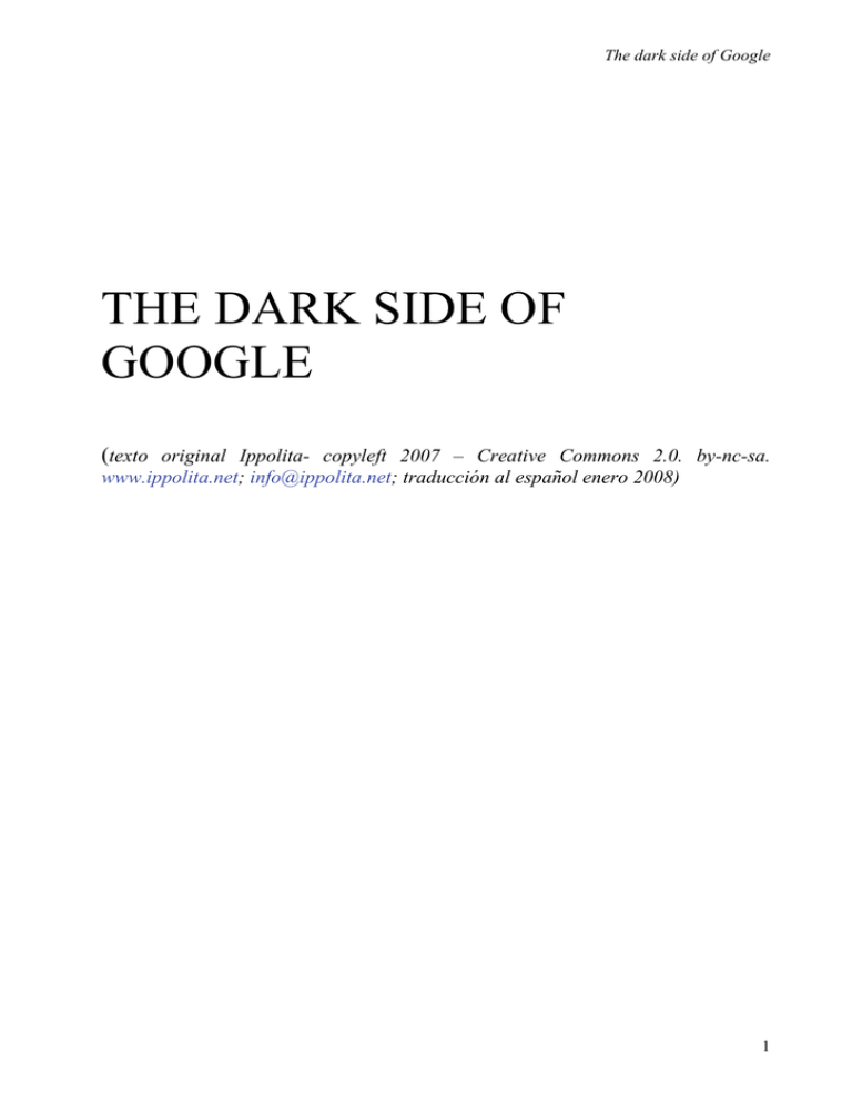 El oscuro lado de Google