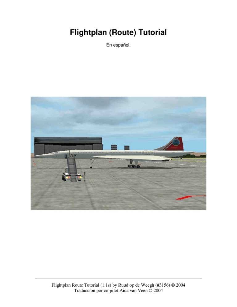 Flightplan (Route) Tutorial