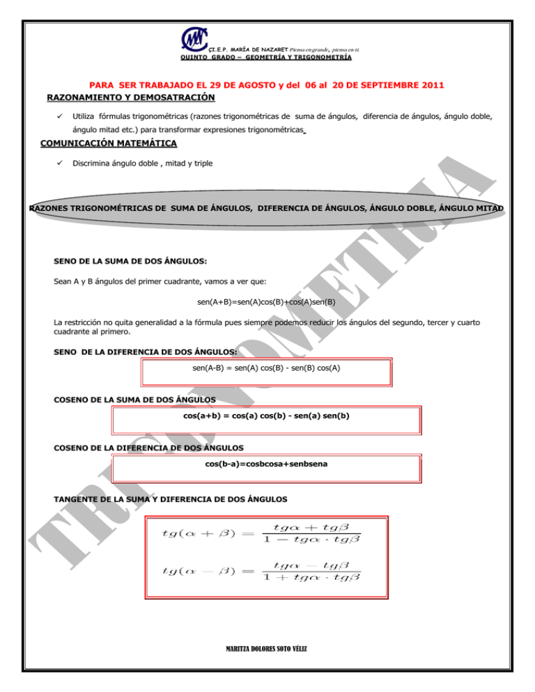 angulo doble, mitad triple 5º
