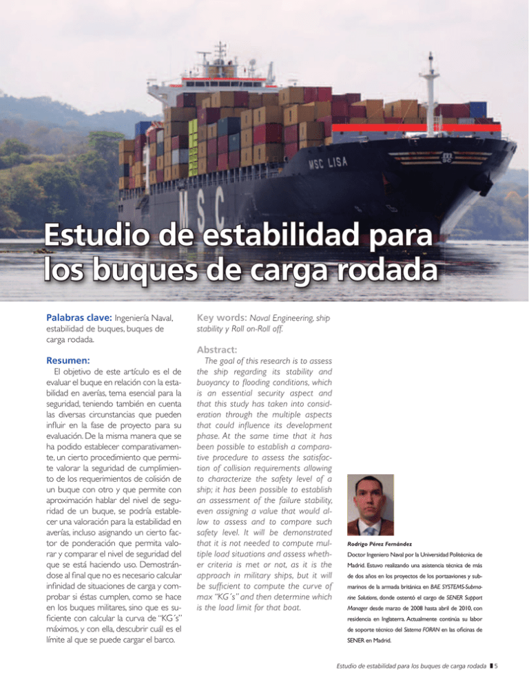 Estudio de estabilidad para los buques de carga
