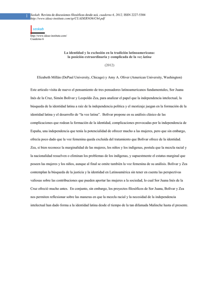 La identidad y la exclusión de la tradición