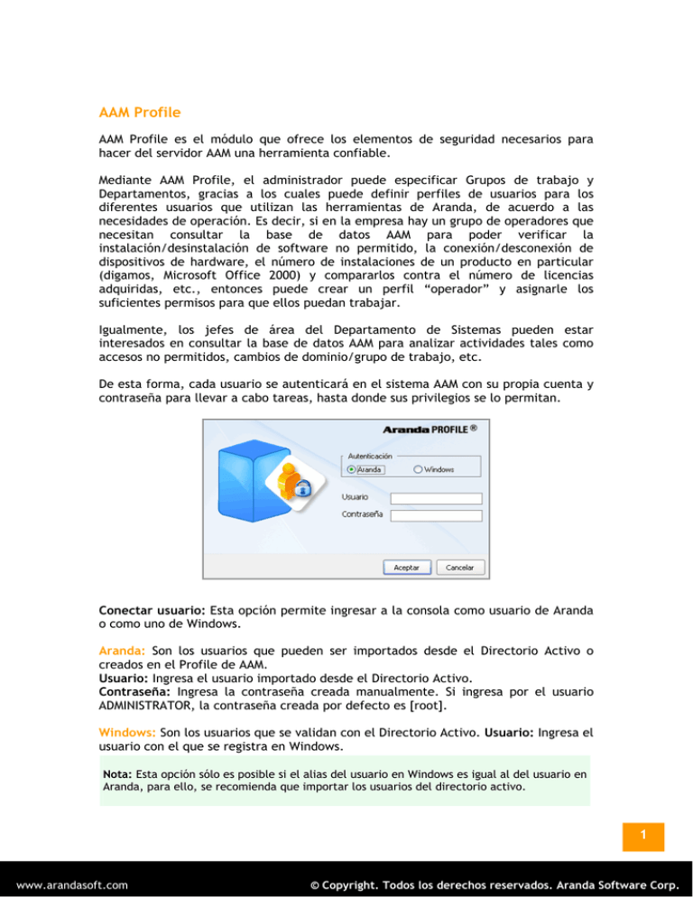 AAM Profile - Aranda Software