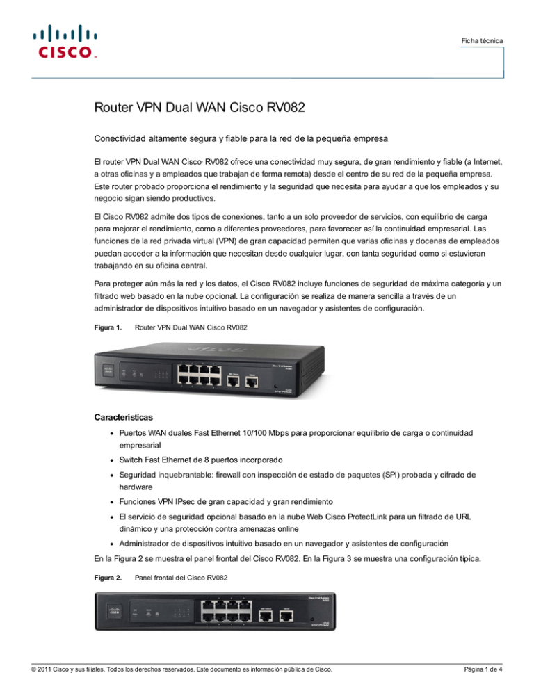 Cisco RV082 Dual WAN VPN Router (Spanish)