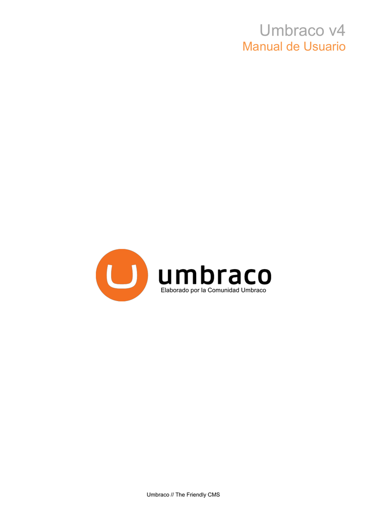 Umbraco v4 - Editors Manual