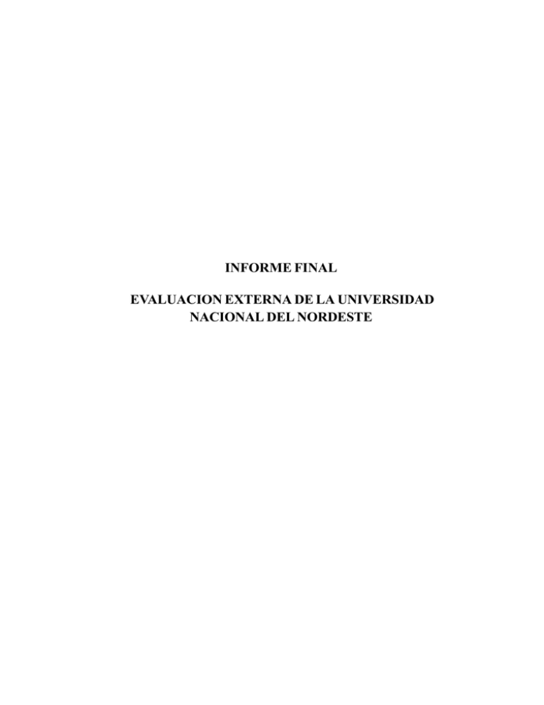informe final evaluacion externa de la universidad