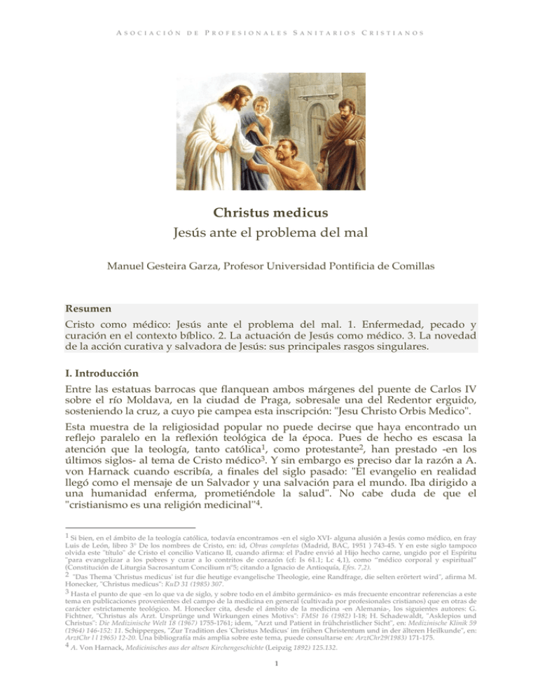 Christus medicus Jesús ante el problema del mal