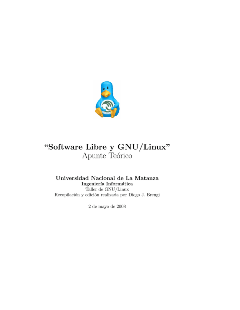 “Software Libre y GNU/Linux” Apunte Teórico