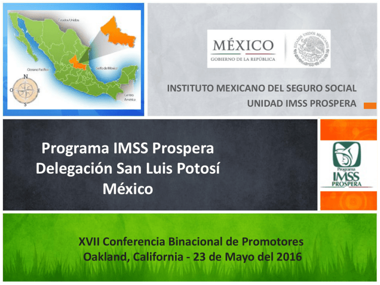Programa IMSS Prospera Delegación San Luis