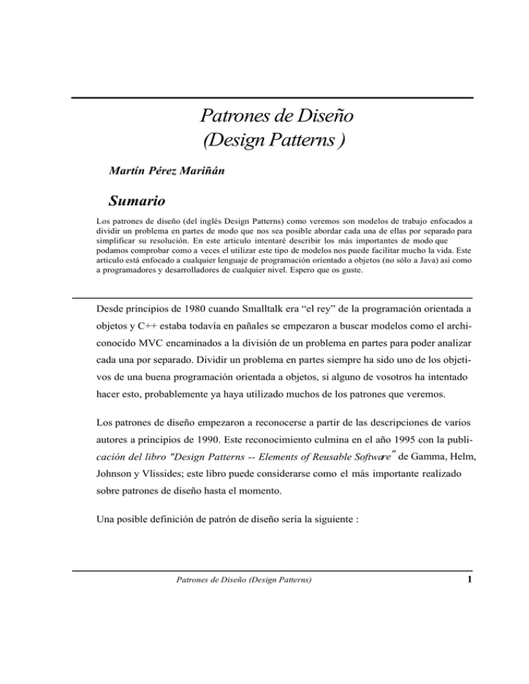 Patrones de Diseño (Design Patterns )