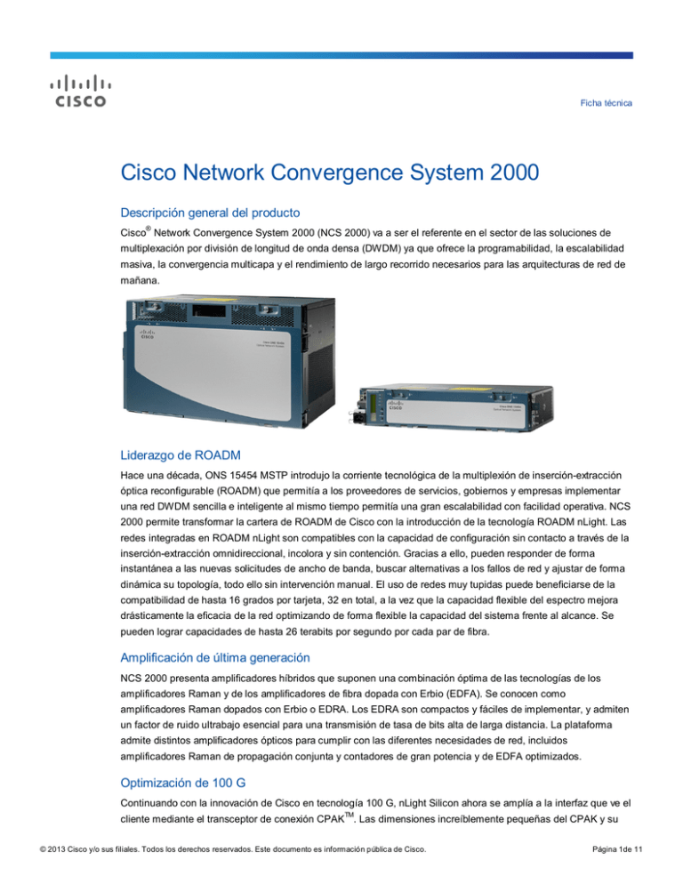 Cisco Network Convergence System 2000