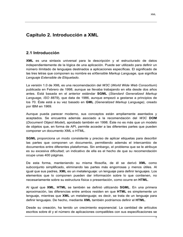 Capítulo 2 Introducción a XML