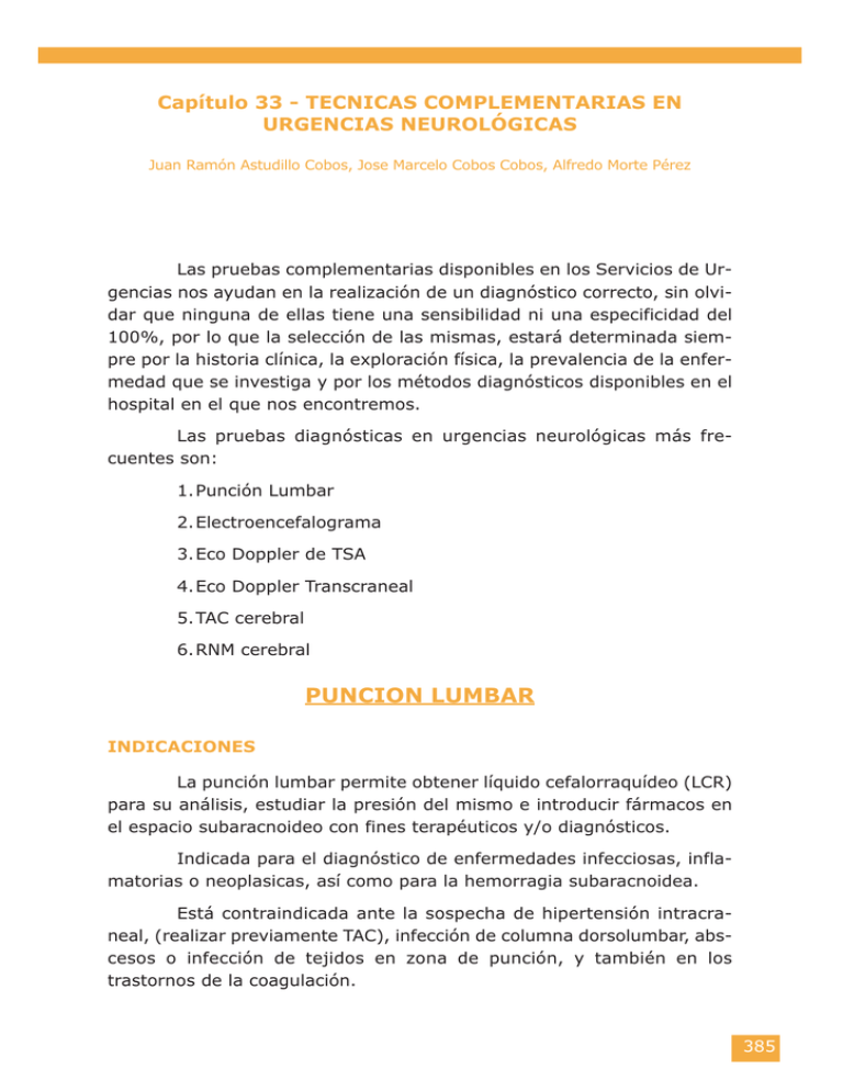 33. técnicas complementarias en urgencias neurológicas