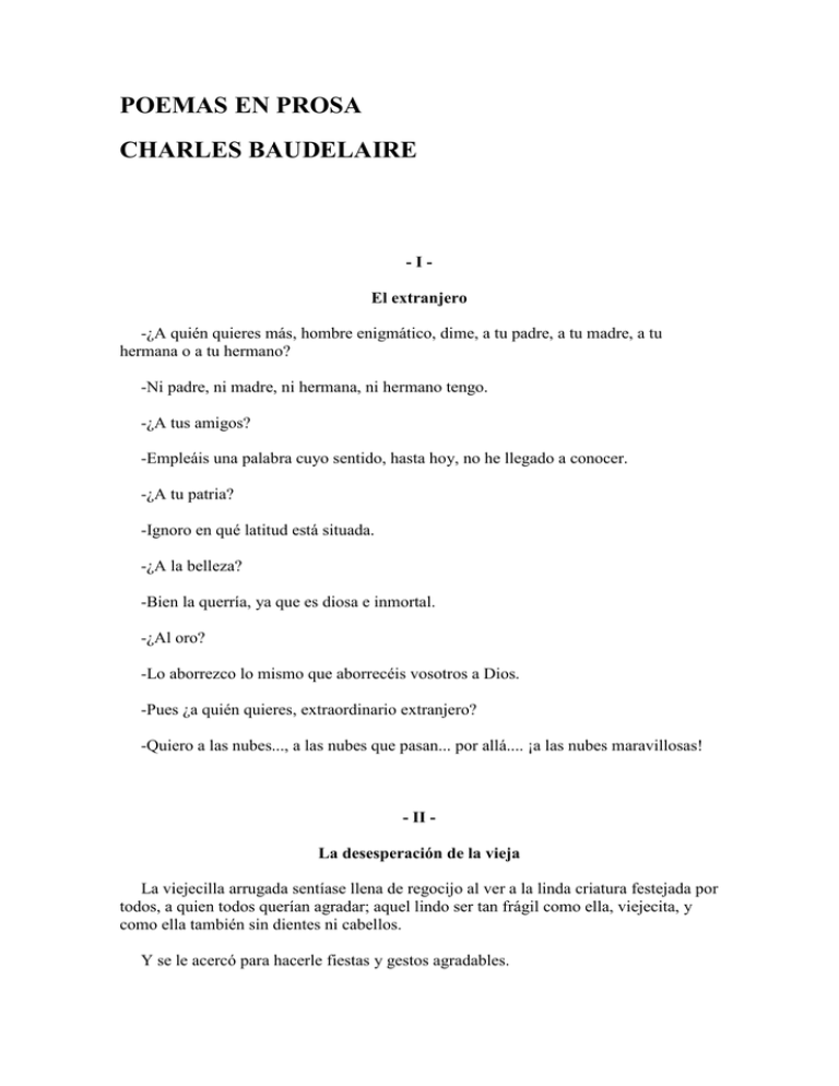 Baudelaire Charles Poemas en prosa