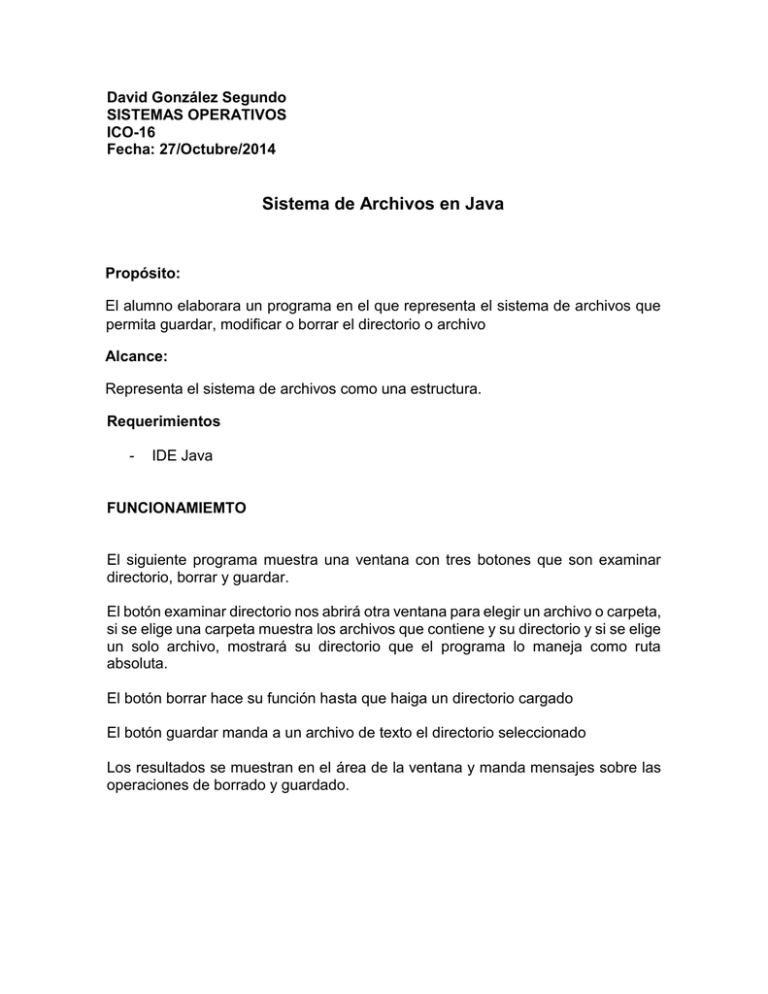 Sistema de Archivos en Java