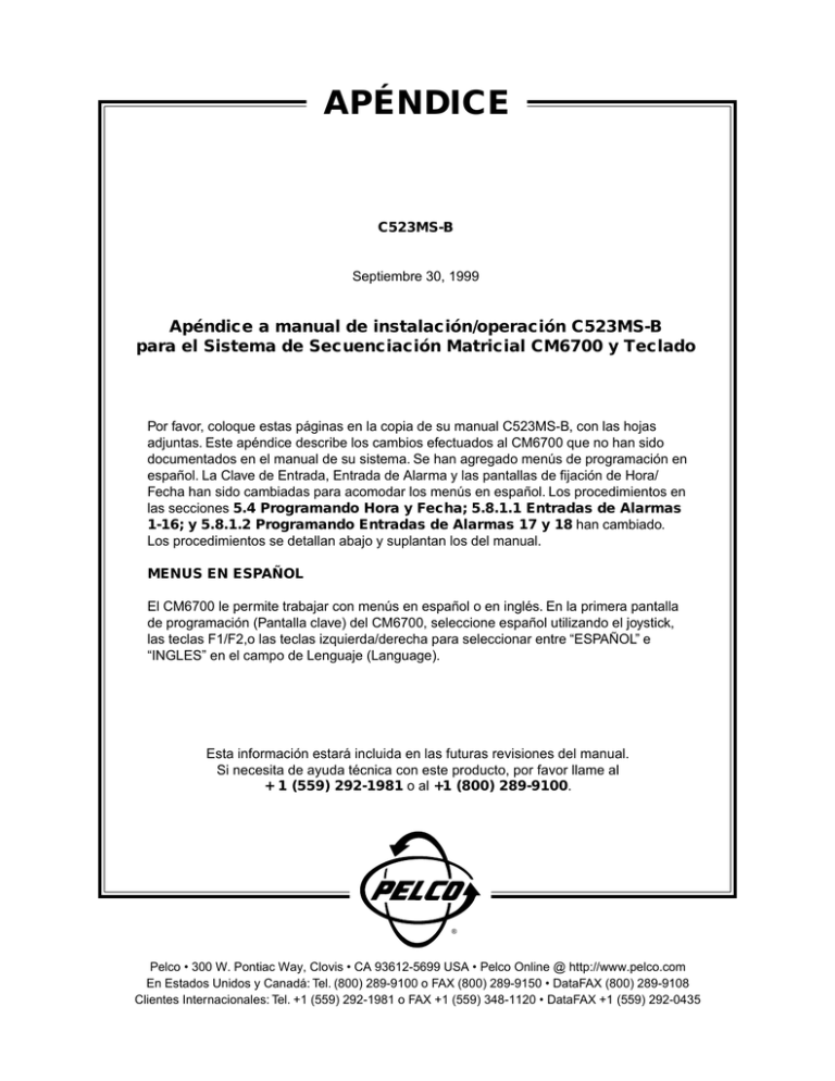 Pelco CM6700 Matrix Switcher