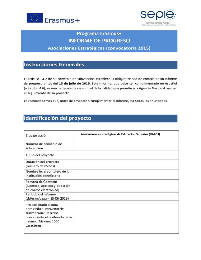 Plantilla de informe de progreso 2015 KA203