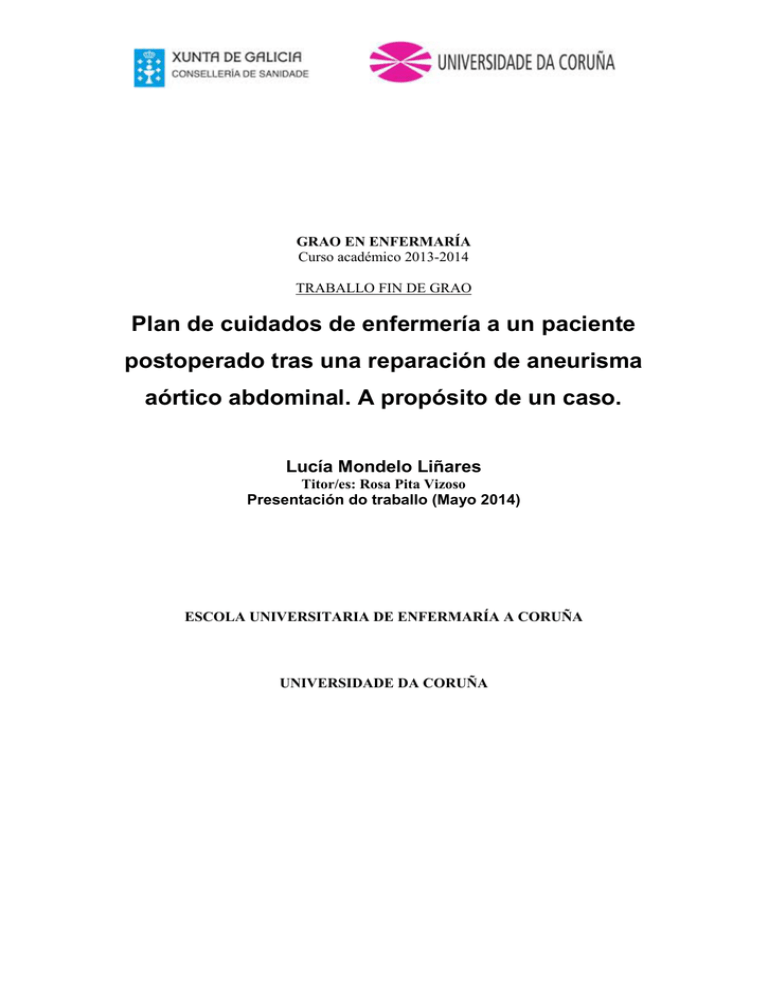 Plan de cuidados de enfermería a un paciente postoperado