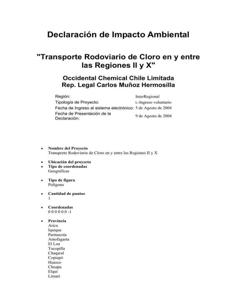 Declaracin de Impacto Ambiental