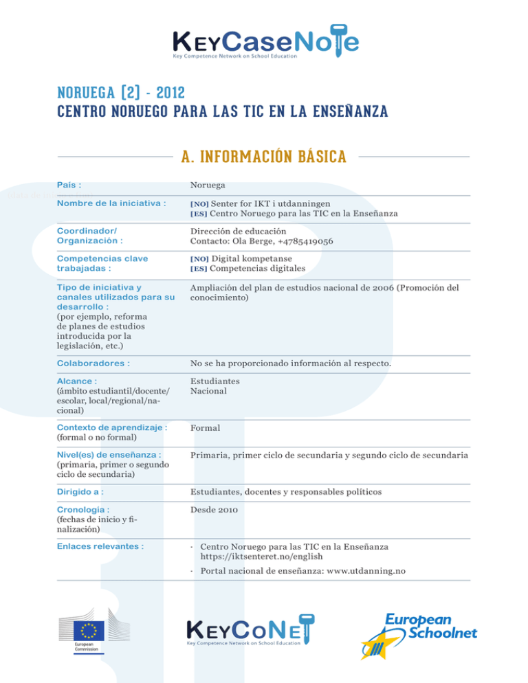 A. INFORMACIÓN BÁSICA