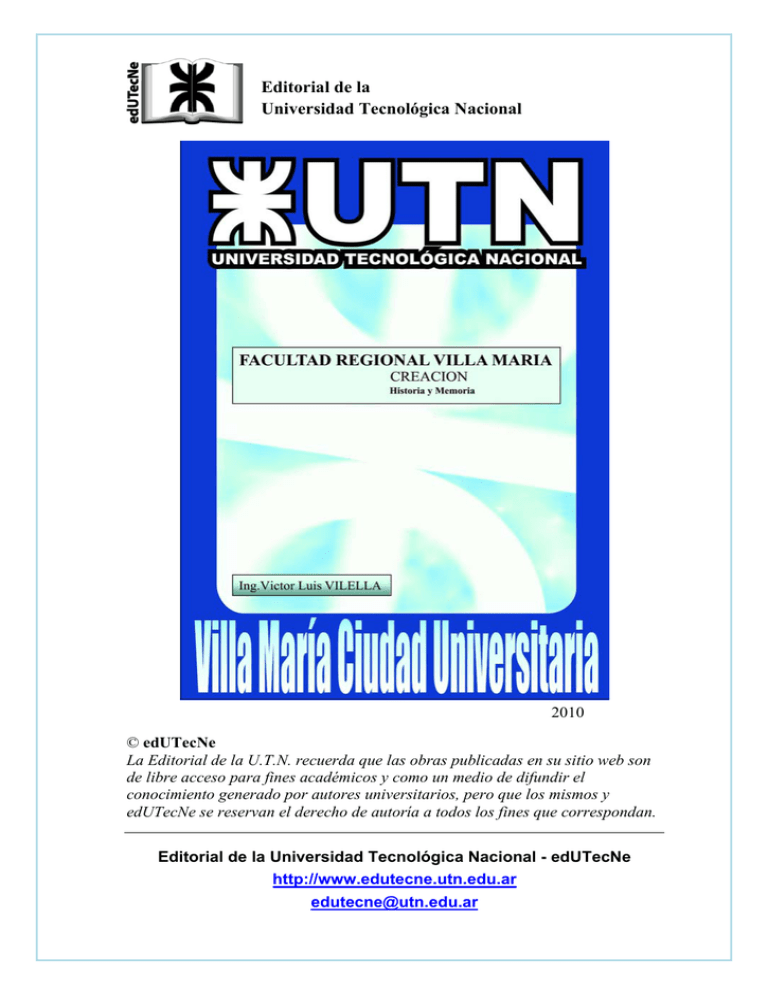 Editorial de la Universidad Tecnológica Nacional