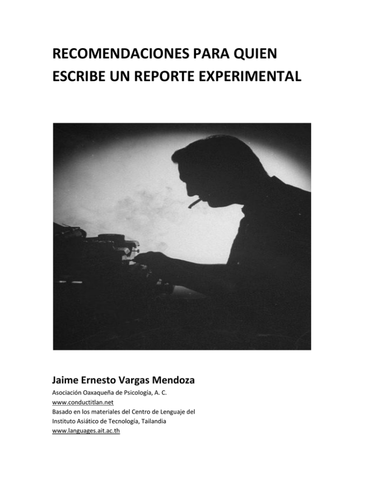 Recomendaciones para escribir un reporte