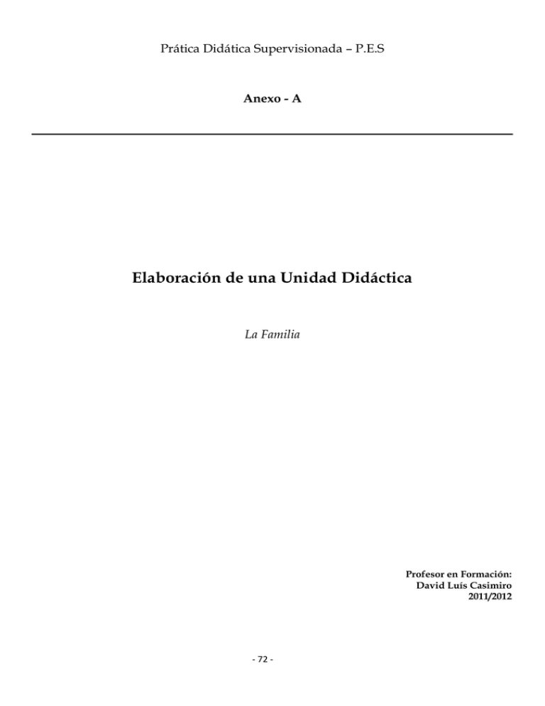 Elaboración de una Unidad Didáctica