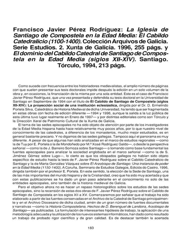 Francisco Javier Pérez Rodríguez: La Iglesia de Santiago de