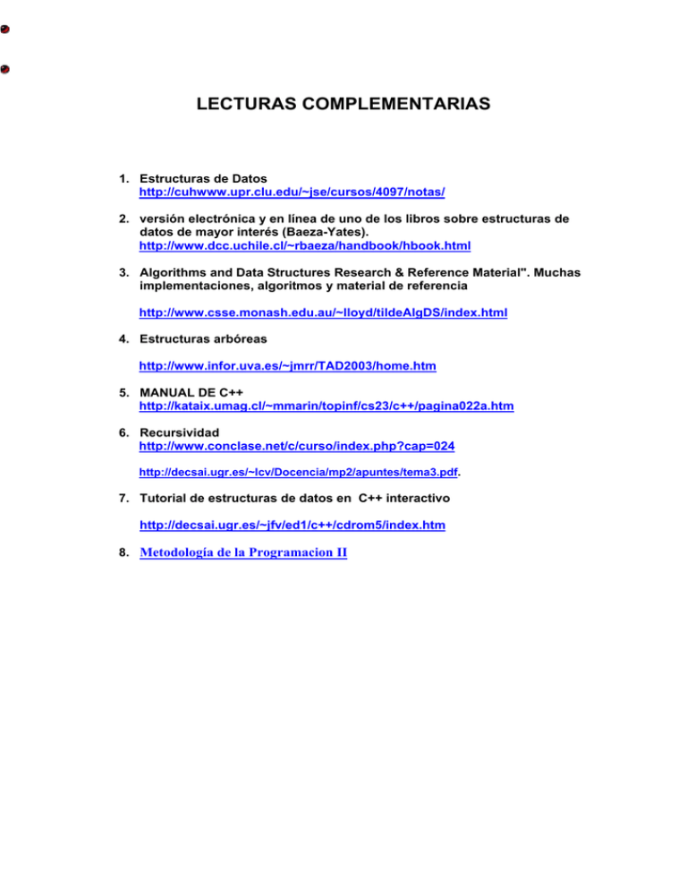 LECTURAS COMPLEMENTARIAS