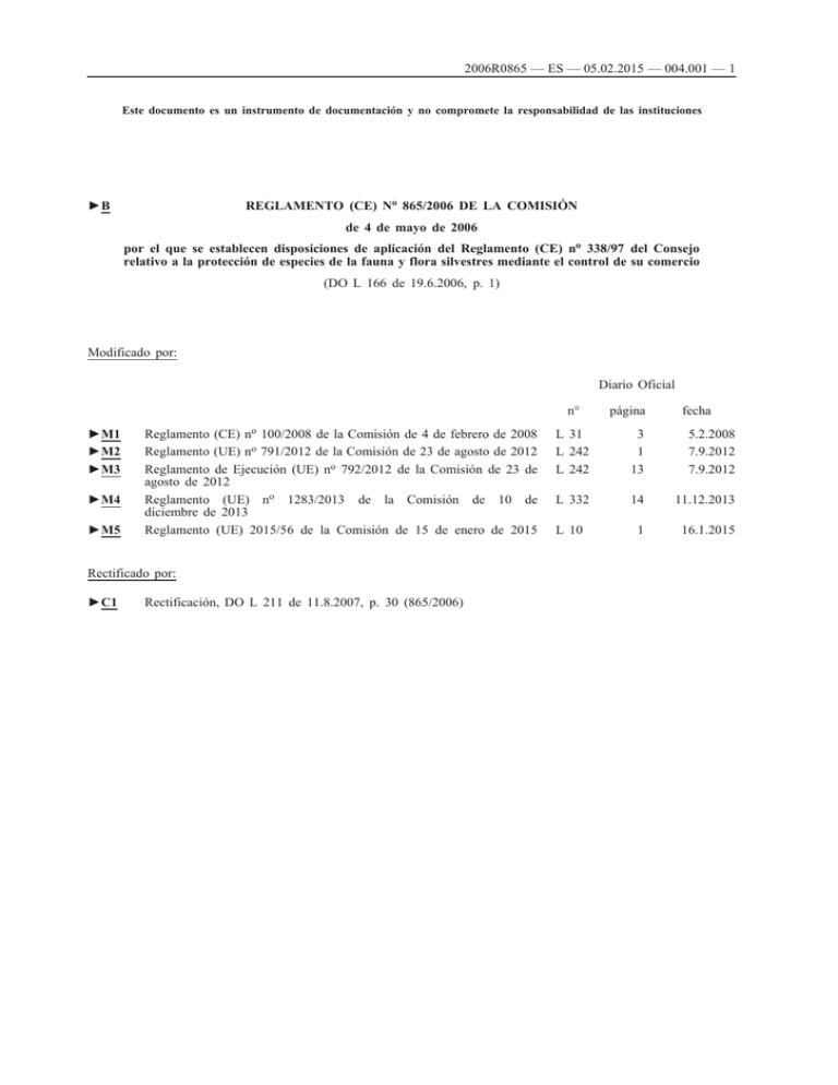 Reglamento consolidado